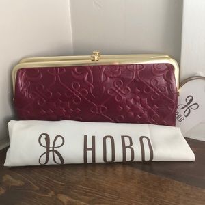 HOBO | Bags | Hobo Leather Lauren Wallet In Embossed Ruby Nwt | Poshmark